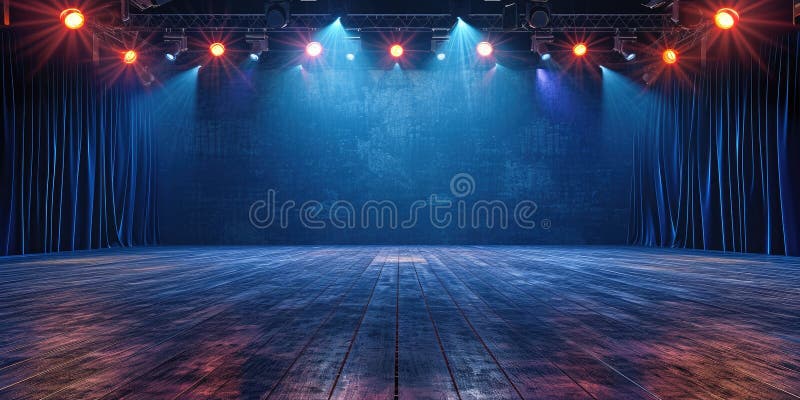 Theatrical Absence: Quiet Stage Setting. Stock Illustration ...