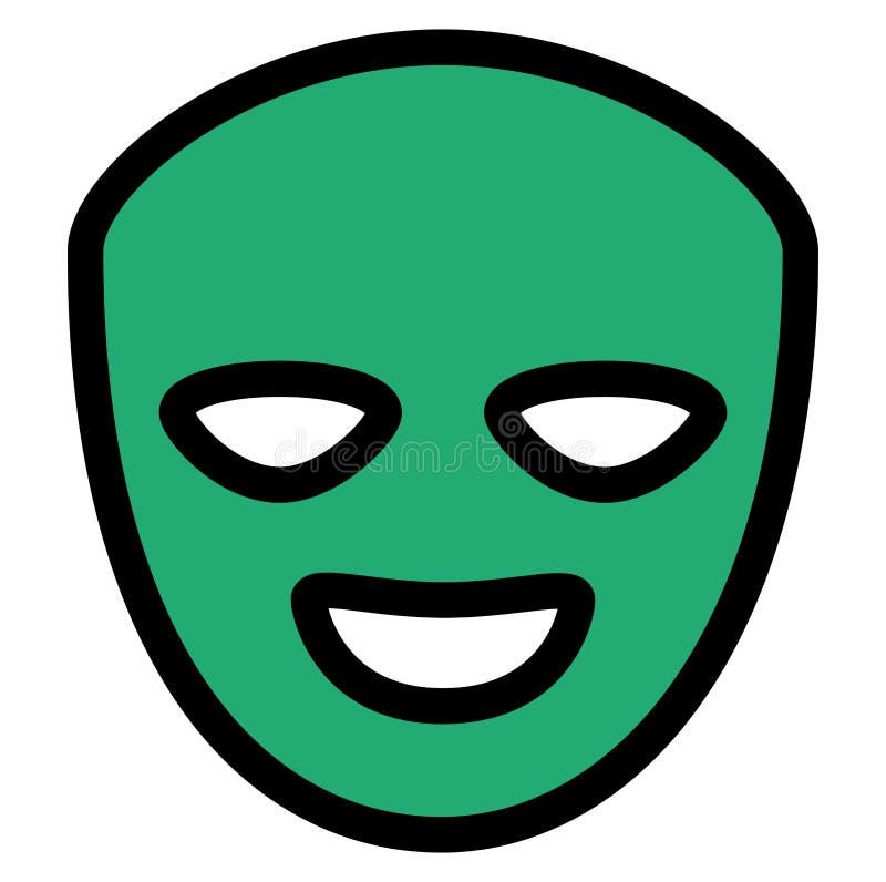 Theatrical Happy Masks Isolated Icon Stock Vector - Illustration of ...