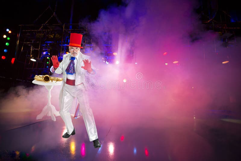 Actor in a Tuxedo Stage Curtain Opens Editorial Stock Image - Image of ...
