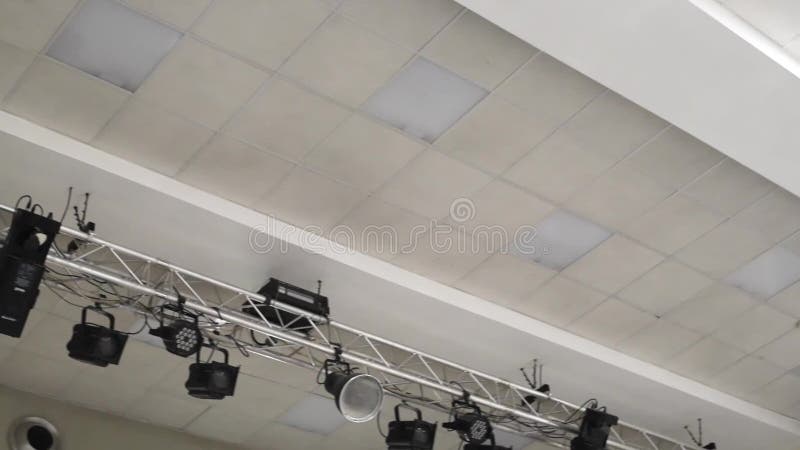 Theatrical Lighting Mounted on the Wall Creates a Muffled Light Stock ...