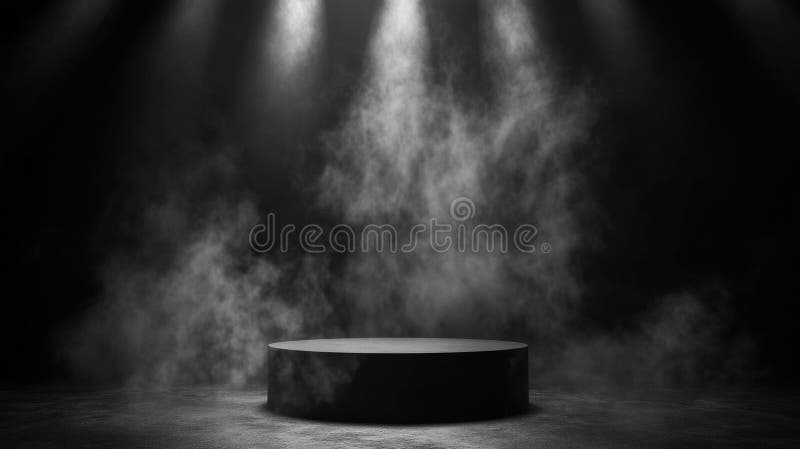 Theatrical Smoke Effect with Spotlight on Stage Stock Image - Image of ...