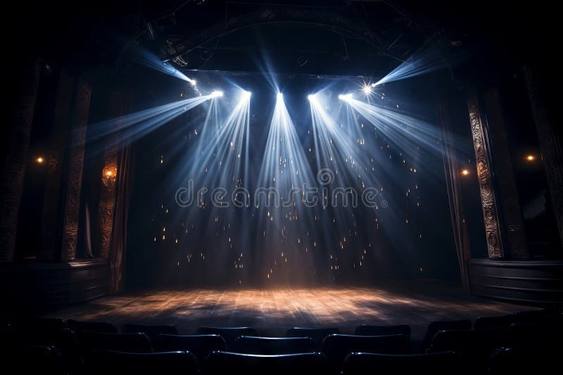 Theatrical Spotlight Creating Dramatic Effects Stock Illustration ...