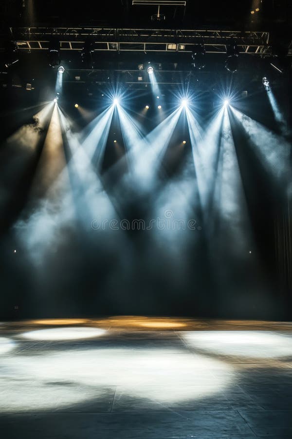Theatrical Stage Illuminated by Dramatic Lighting Effects, Showcasing ...