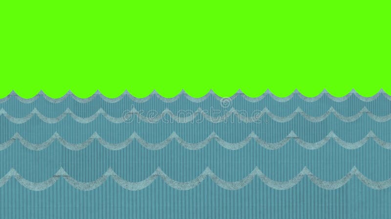 On a Windy Day the Ocean Churns with Powerful Crashing Ripples. Green ...