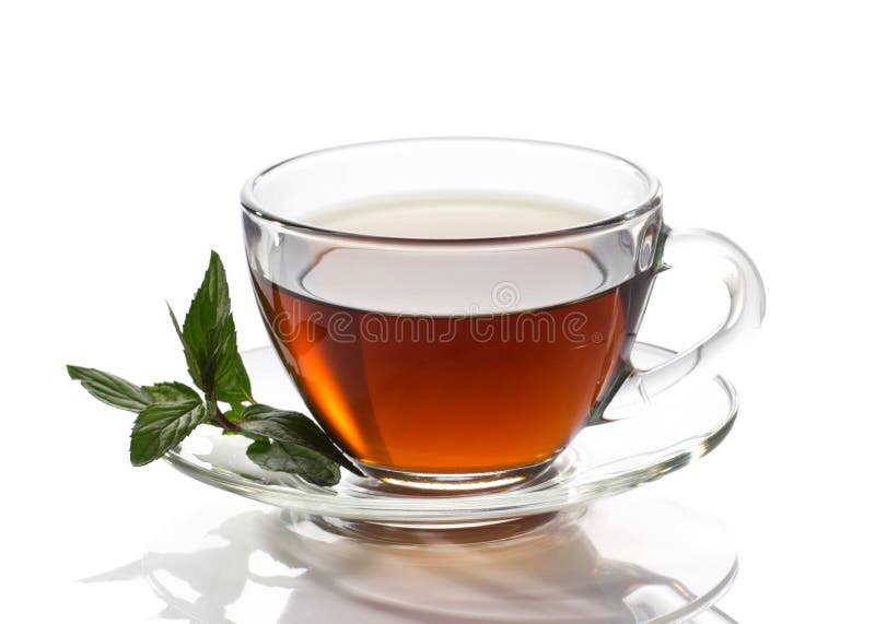 Hete thee stock afbeelding. Image of vers, thee, geïsoleerd - 21821235