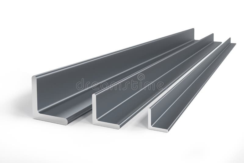 Thee Steel Angle Bars L-profile of Different Size Stock Illustration ...
