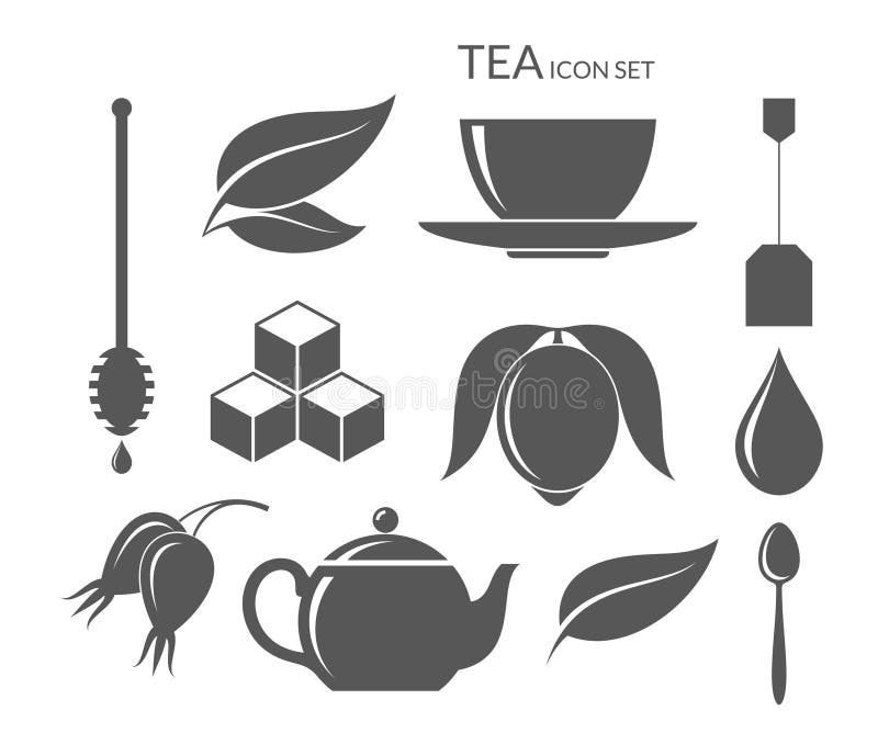 Thee Vector op CMYK-wijze vector illustratie. Illustration of citroen ...