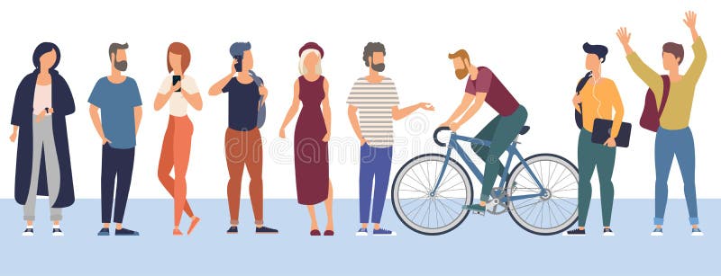 People Characters Various Activities Stock Vector - Illustration of ...