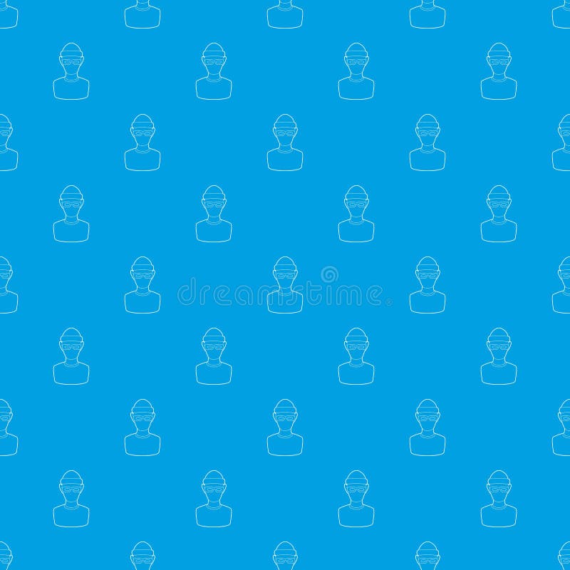 Theft Pattern Vector Seamless Blue Stock Vector - Illustration of ...