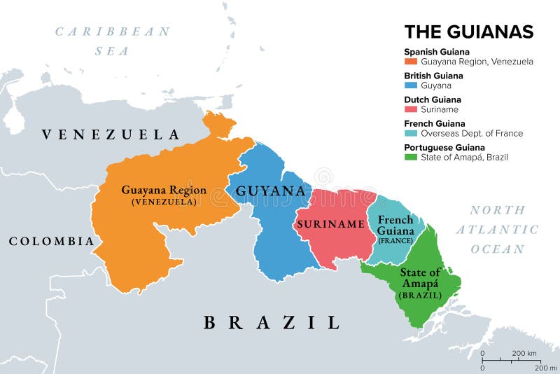 The Guianas, Also Guyanas or Guayanas, Region in South America ...