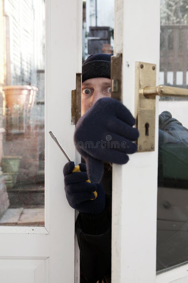 Burglary into the house stock image. Image of lock, break - 43296271