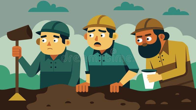 With Their Faces Smudged with Dirt and Sweat these Geologists Work ...