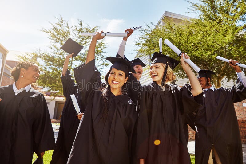 Their Hard Work Was Worth it. a Group of Smiling University Students ...