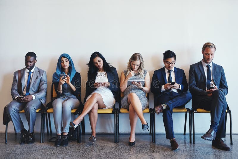 This is Their Opportunity. a Group of Confident Businesspeople Waiting ...