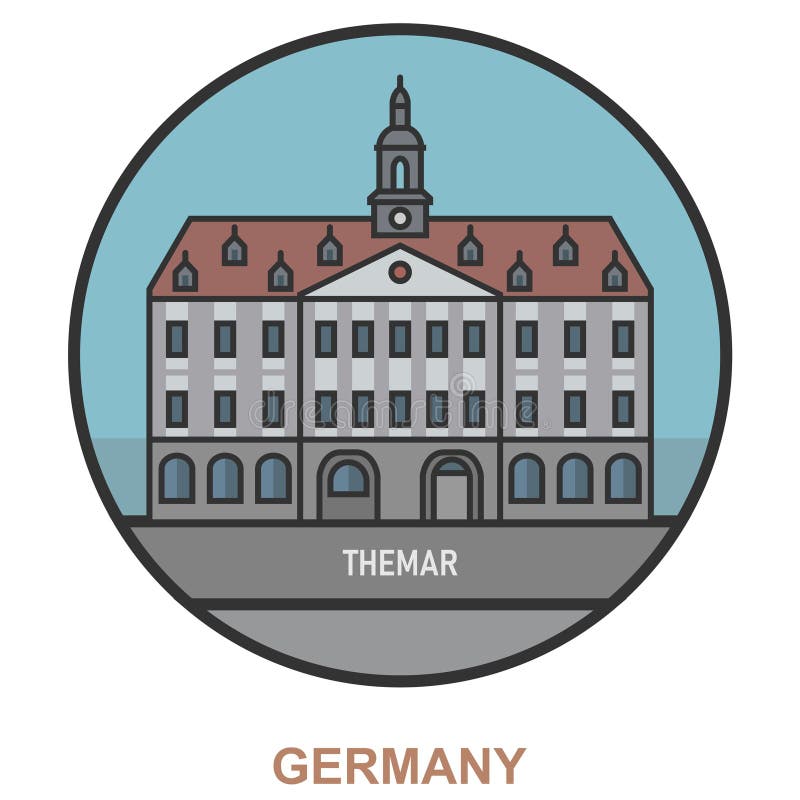 Themar. Cities and Towns in Germany Stock Vector - Illustration of ...