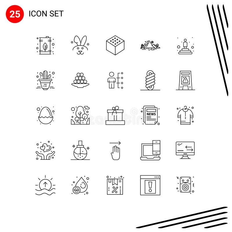 25 Thematic Vector Lines and Editable Symbols of Professional, Best ...