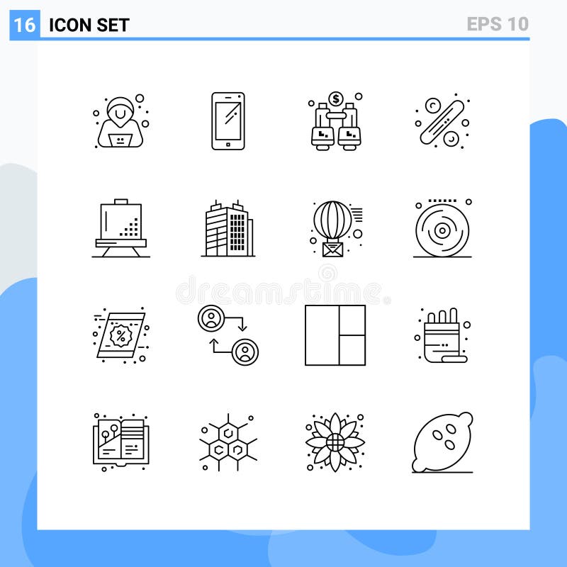 16 Thematic Vector Outlines And Editable Symbols Of Coding Tag
