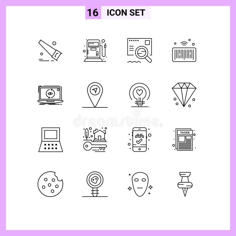 16 Thematic Vector Outlines and Editable Symbols of Software ...