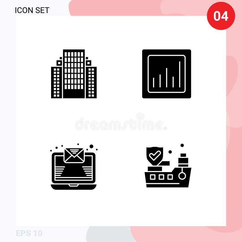 Thematic Vector Solid Glyphs and Editable Symbols of Address ...