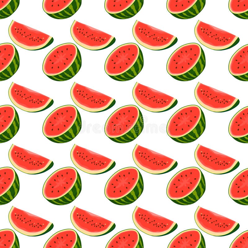 Theme Big Colored Seamless Watermelon, Bright Berry Pattern for Seal ...