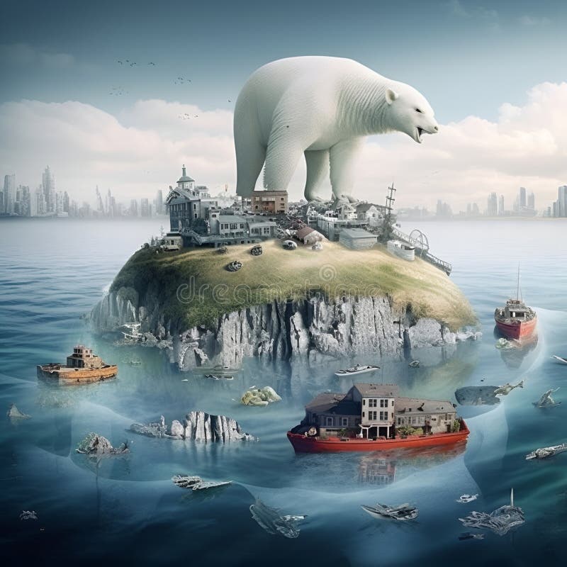 Theme - Ecology Problem, Pollution of the World. Generative AI Stock ...