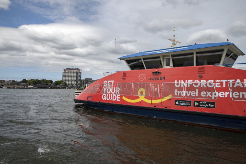 Theme Ferry Get Your Guide at Amsterdam the Netherlands 15-7-2022 ...