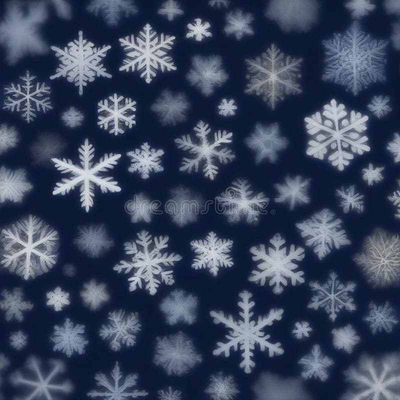 Zoomed-in Photograph Capturing the Intricate Patterns of Snowflakes ...
