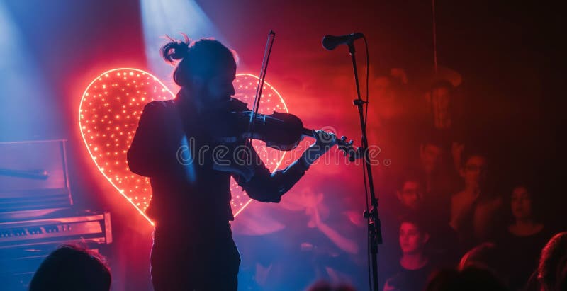 Theme for Loving Couples in Valentine Stock Photo - Image of violin ...