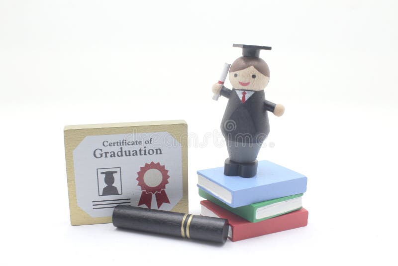 The Theme of Mini Figure Graduation Concept Stock Photo - Image of ...