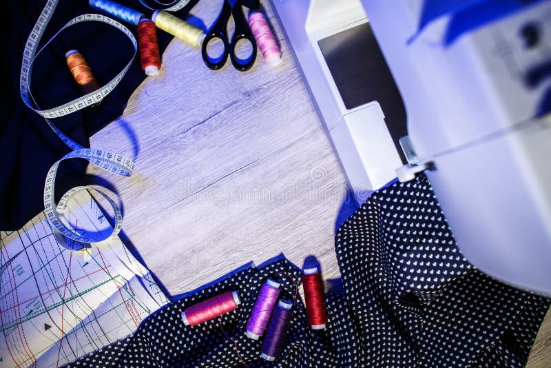 The Theme of Needlework , Sewing, Dressmaking, Sewing Machine Stock ...