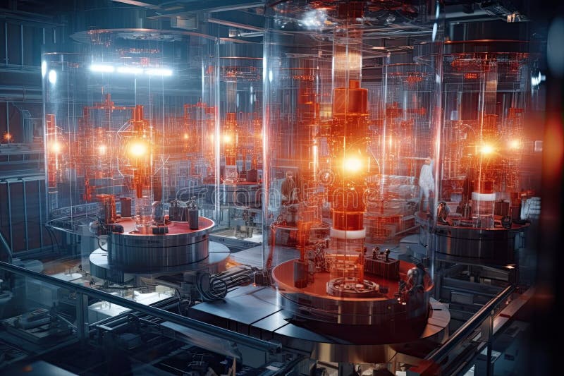 Theme of Nuclear Fusion. Large Experimental Setup in a Laboratory with ...