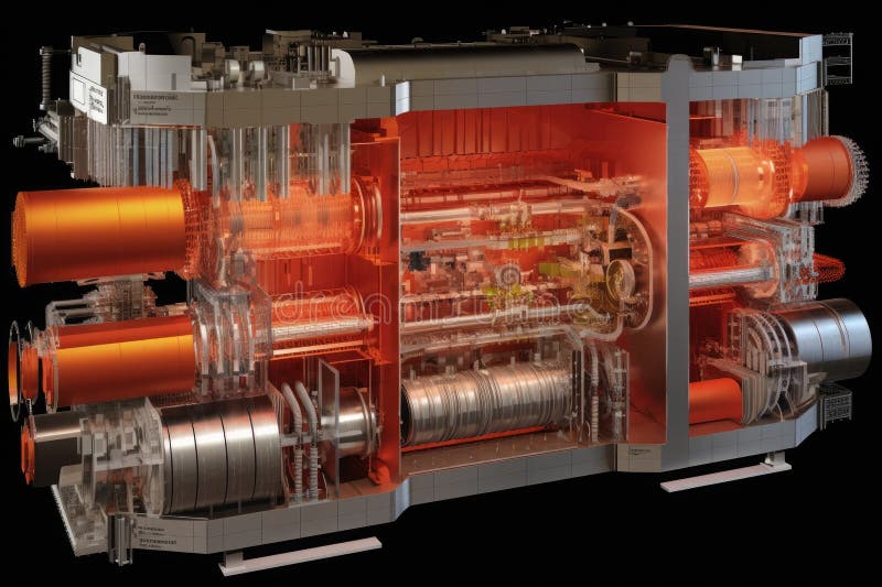 Theme of Nuclear Fusion. Large Experimental Setup in a Laboratory with ...