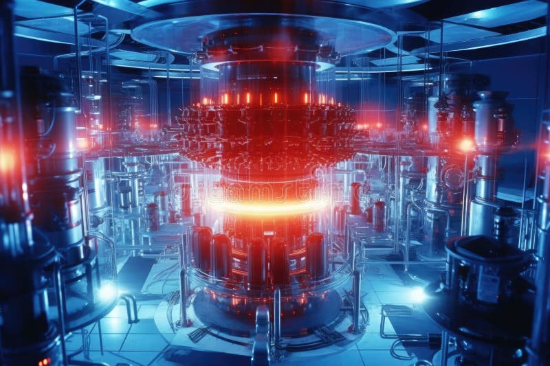 Theme of Nuclear Fusion. Large Experimental Setup in a Laboratory with ...