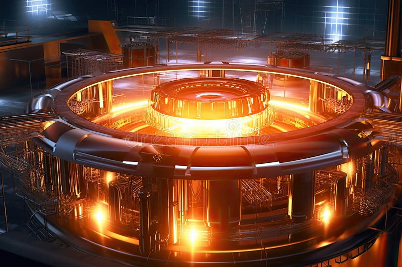 Theme of Nuclear Fusion. Large Experimental Setup in a Laboratory with ...