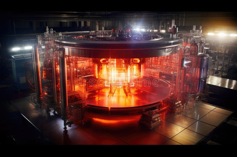 Theme of Nuclear Fusion. Large Experimental Setup in a Laboratory with ...