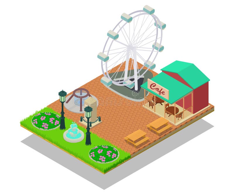 Isometric Theme Park Stock Illustrations – 243 Isometric Theme Park ...