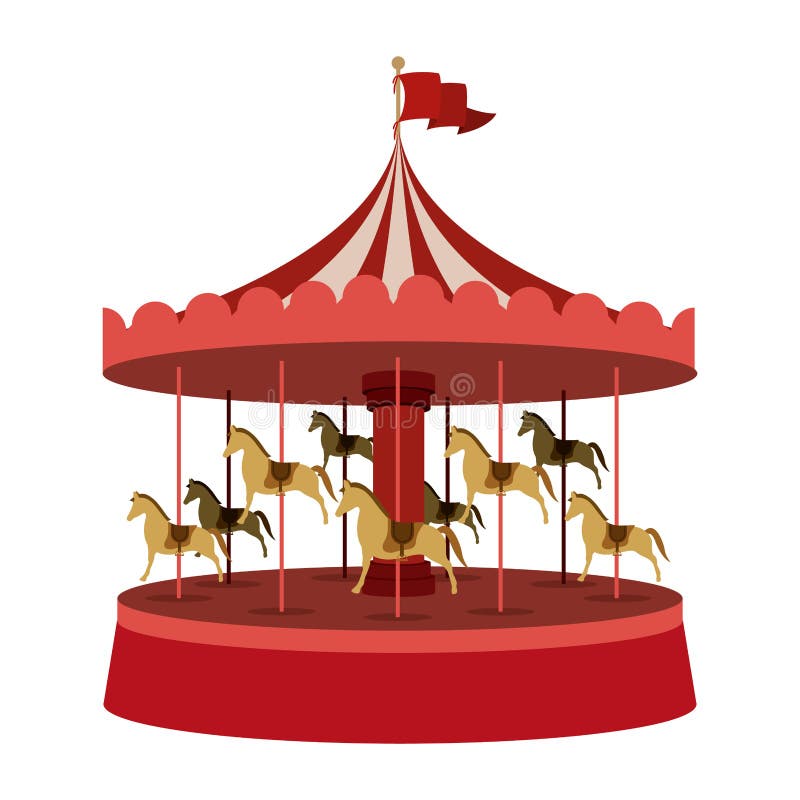 Magic Carousel stock vector. Illustration of magic, animal - 36577315