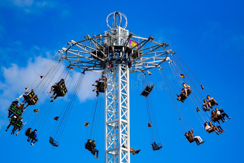 Theme Park Ride Merry Go Round Editorial Stock Photo - Image of ...