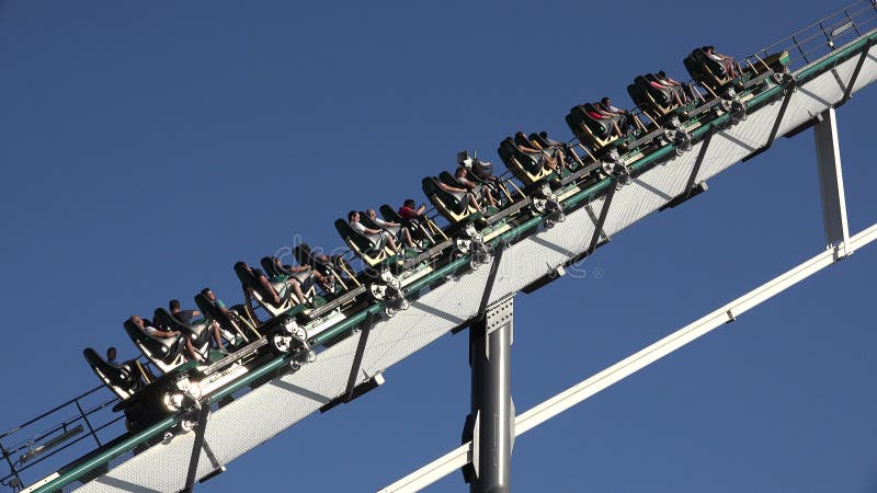 People on Roller Coaster Thrill Ride Editorial Image - Image of park ...