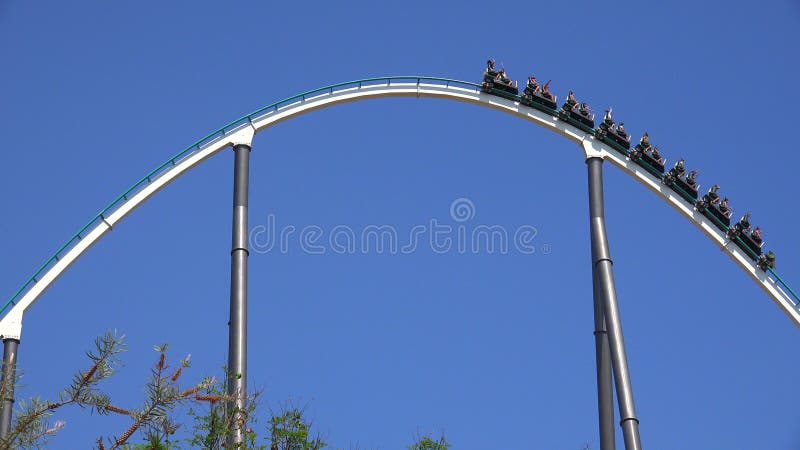 Theme Park Roller Coaster Ride Editorial Stock Image - Image of ...