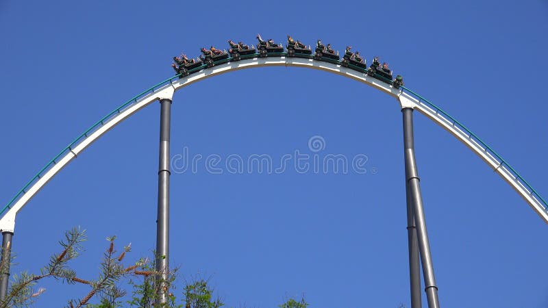 Theme Park Roller Coaster Ride Editorial Stock Photo - Image of theme ...