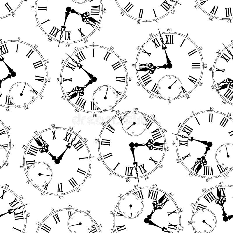 Vintage Clocks Time Theme Background Stock Illustrations – 15 Vintage ...