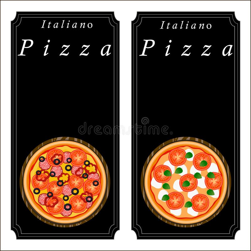 The theme pizza stock vector. Illustration of cooking - 95820722