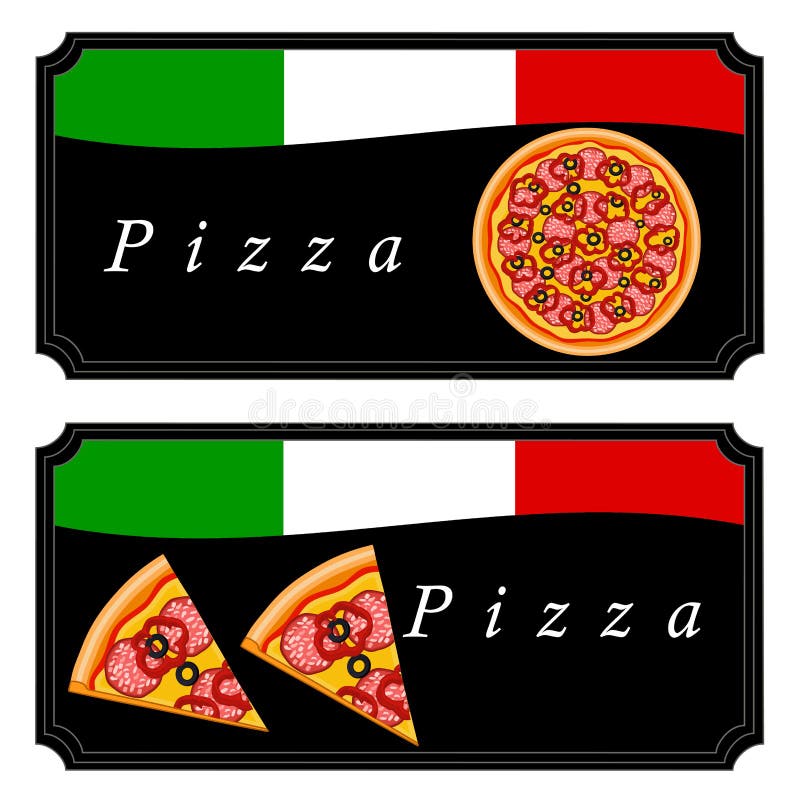 The theme pizza stock vector. Illustration of food, design - 96729789