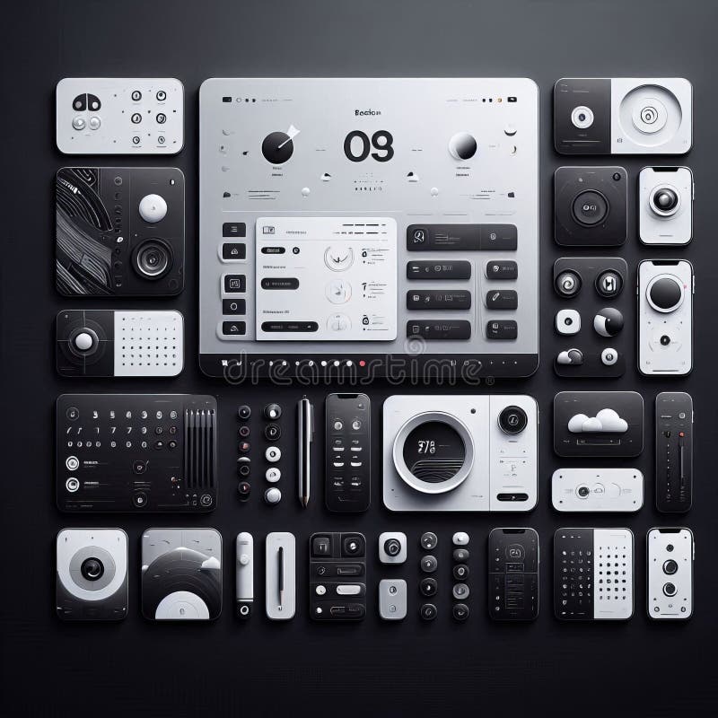 Theme Sleek Contemporary Design with a Focus on Functionality Stock ...