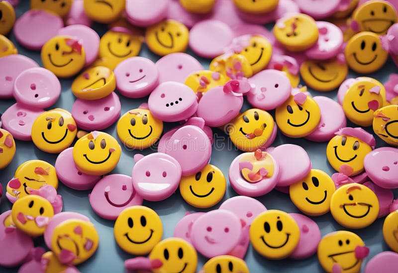 Theme Smiley Finger Painted Stock Illustration - Illustration of hand ...