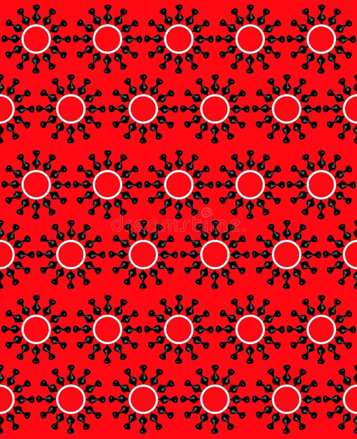 Patterned Background from Regular Shapes on a Red Signal Background ...