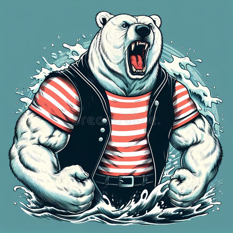 Themed Avatar : Brutal Polar Bear Serving in the Army in the Navy Stock ...
