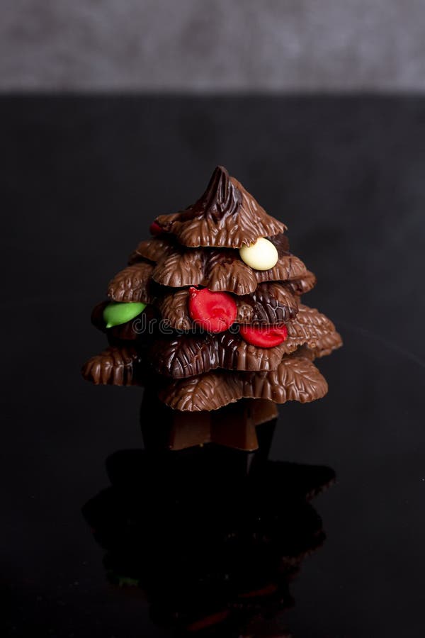 Themed Chocolate Christmas Tree Stock Photo - Image of tree, decorated ...
