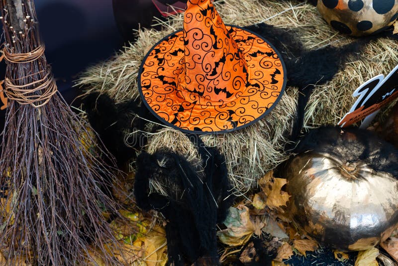 Themed Decor for the Traditional Halloween Holiday. Stock Image - Image ...